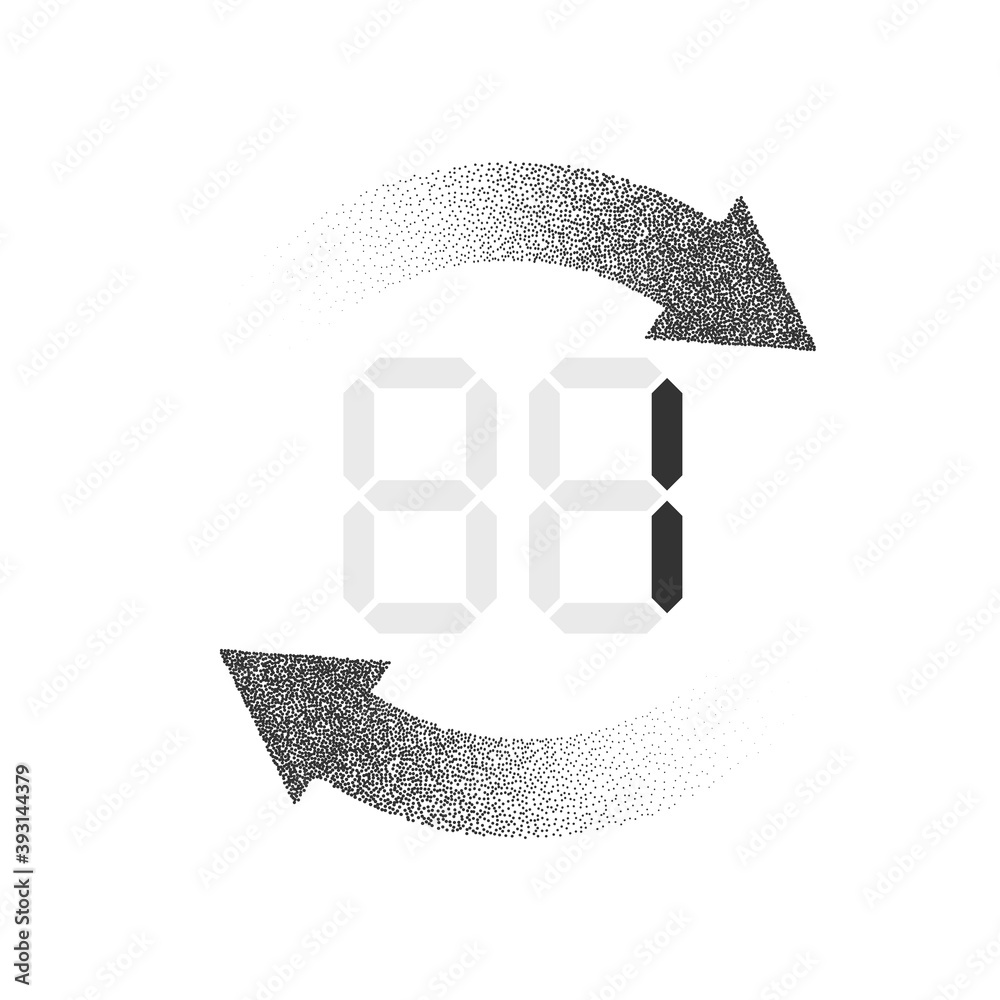 Countdown. stop. 1. Electronic number one, digital, download. Arrow ...