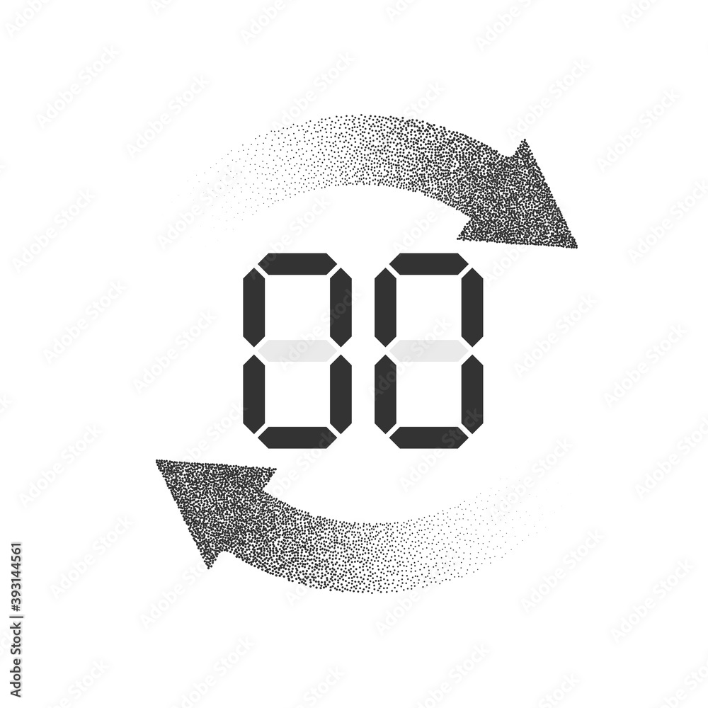 Countdown. stop. 00. Electronic number zero, 0 digital, download. Arrow ...