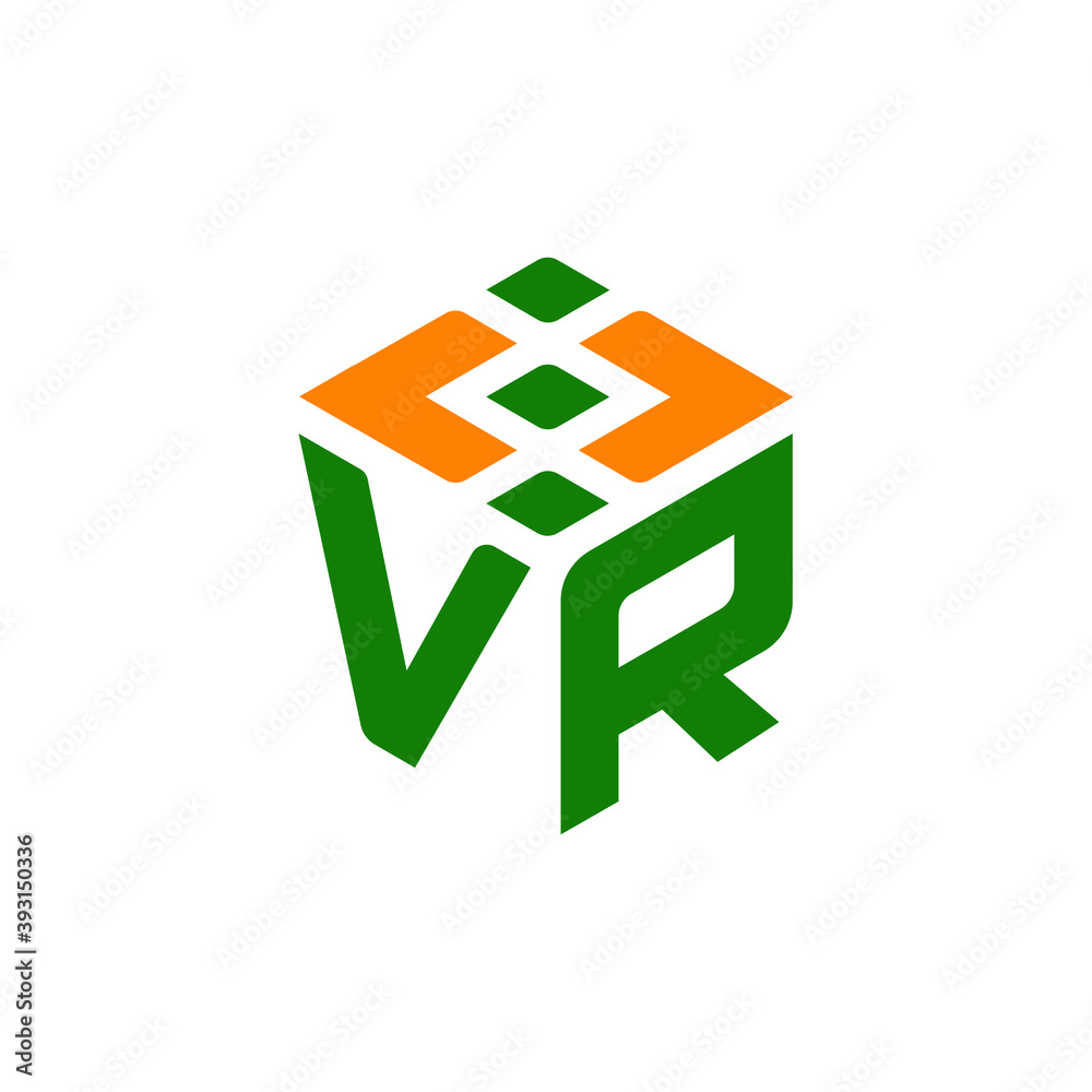 VR Letter Modern Web Design Coding and Developing Company Logo Vector ...