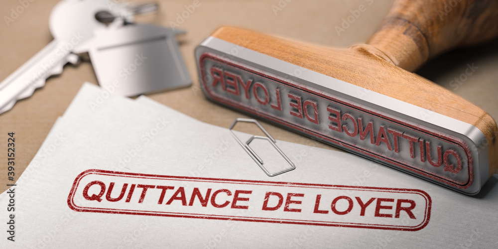 Quittance de loyer. Justificatif de paiement. Stock Illustration ...