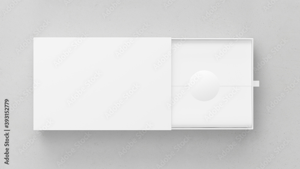 open box top view with wrapping paper mock up Stock Illustration ...