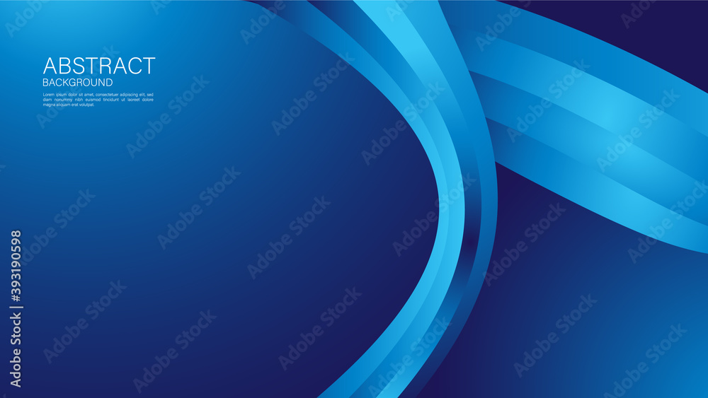 Blue gradient wave abstract background. vector cover design. graphic ...