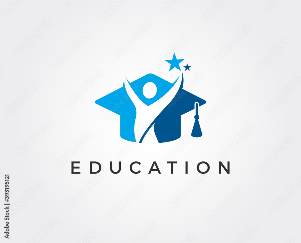 minimal education logo template - vector illustration Stock Vector ...