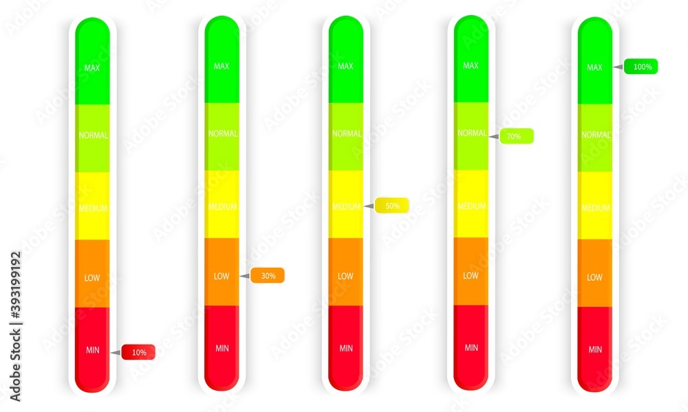 Set of scale indicators for measuring the level of performance ...