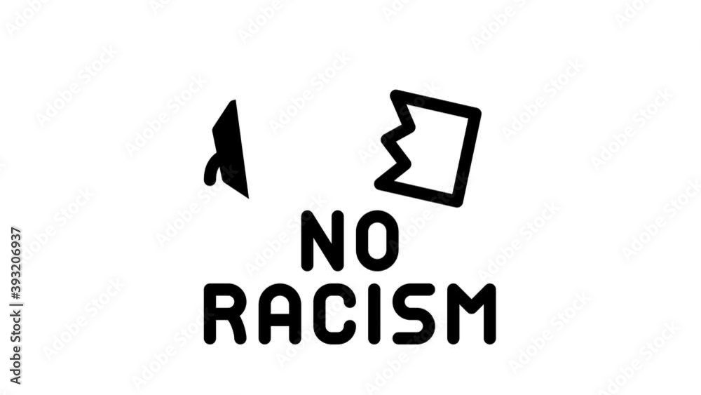 Racism Discrimination Icon Animation Stop Racism Nameplate And Label ...