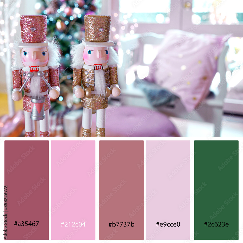 Christmas Pink and Rose Gold Theme Decor Trend Designer Pack Color ...