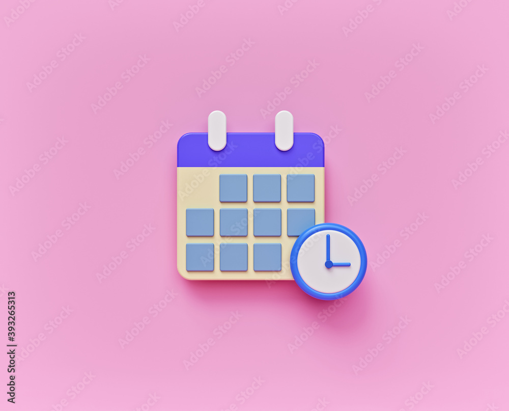 Calendar Schedule icon symbol isolated. minimal style design. 3d ...