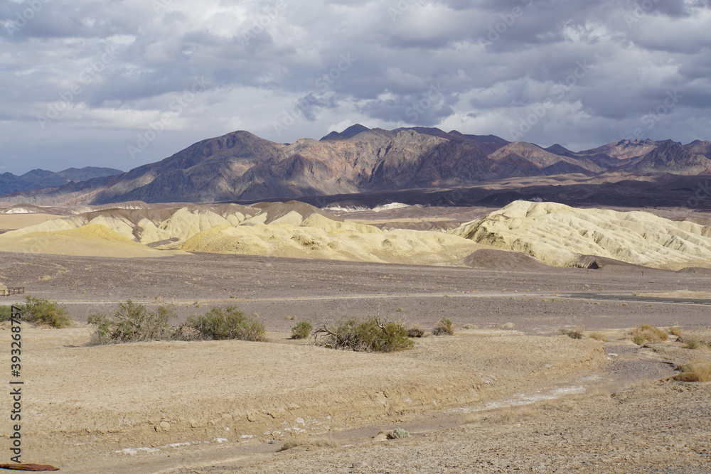 Wide open expanses and terrain at Death Valley National Park on a ...