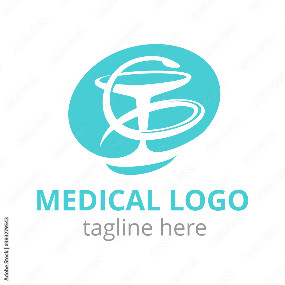 Medical abstract flat logo for medicine center, pharmacy, private ...