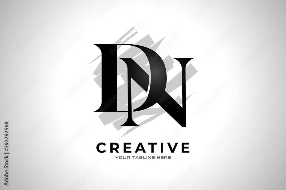 Abstract Initial letter D and N logo, usable for business and brand ...