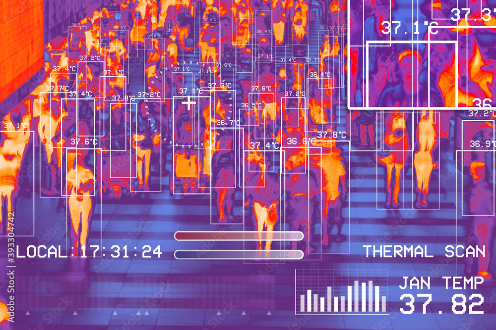 international passengers infrared thermal heat scan imaging camera ...