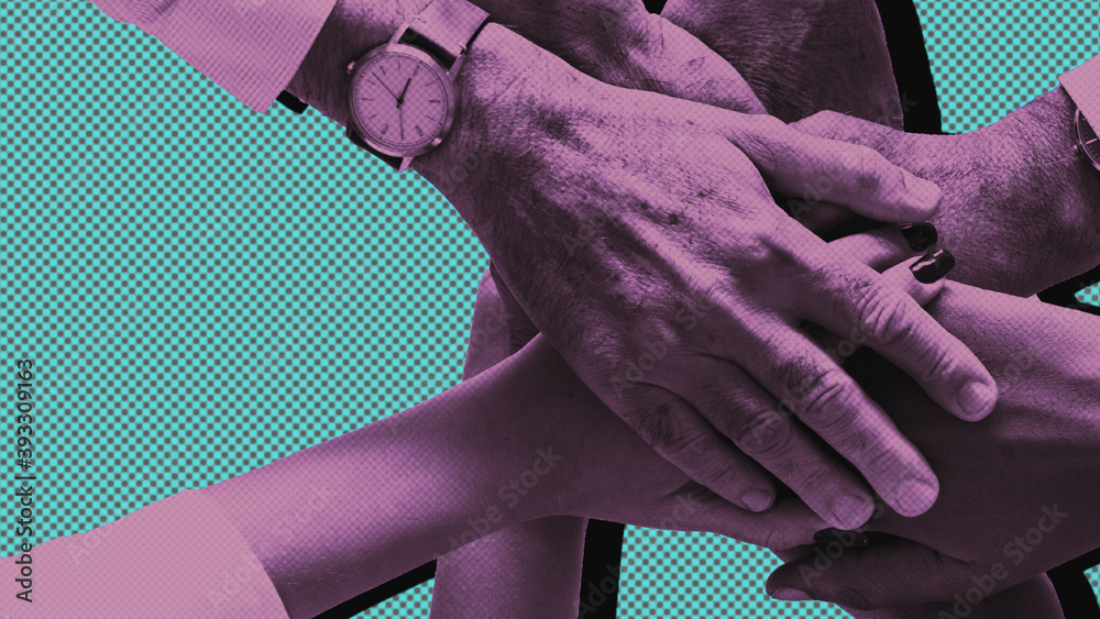 Photo & Art Print Business hands joined together teamwork, Rawpixel.com