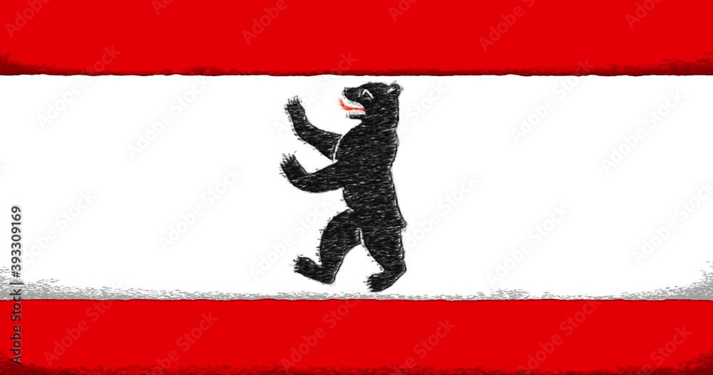 Endless background with the flag of Berlin stylized as a child's ...