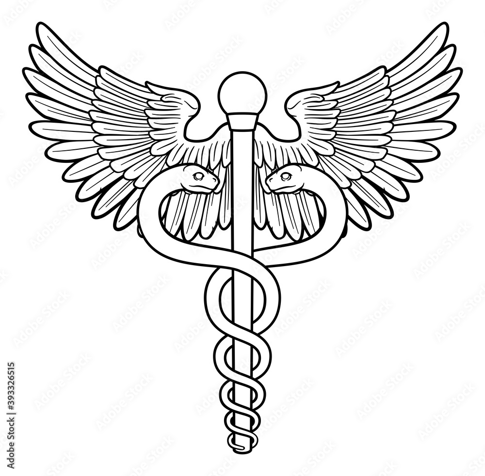 A caduceus, often used as a doctor medical symbol interchangeably with ...