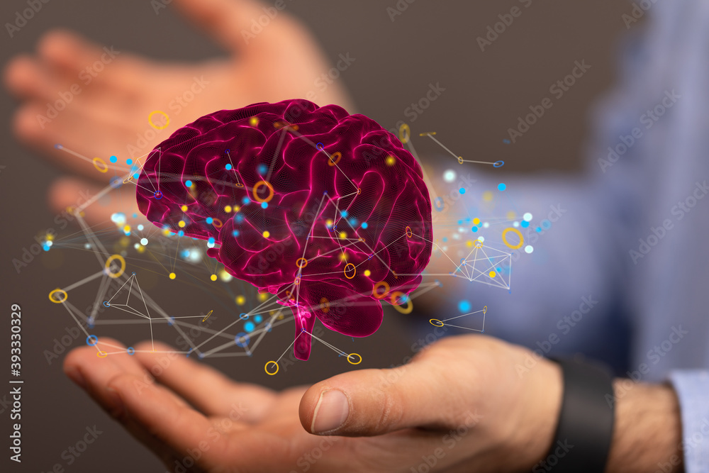 brain intelligence ai digtal 3d artificial intelligence Stock Photo ...