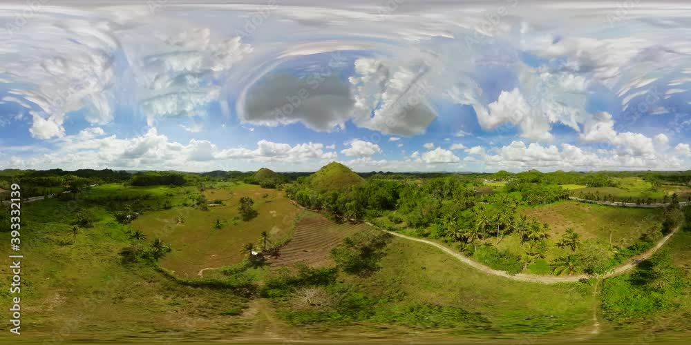 Natural formations known as chocolate hills.Bohol, Philippines, top ...