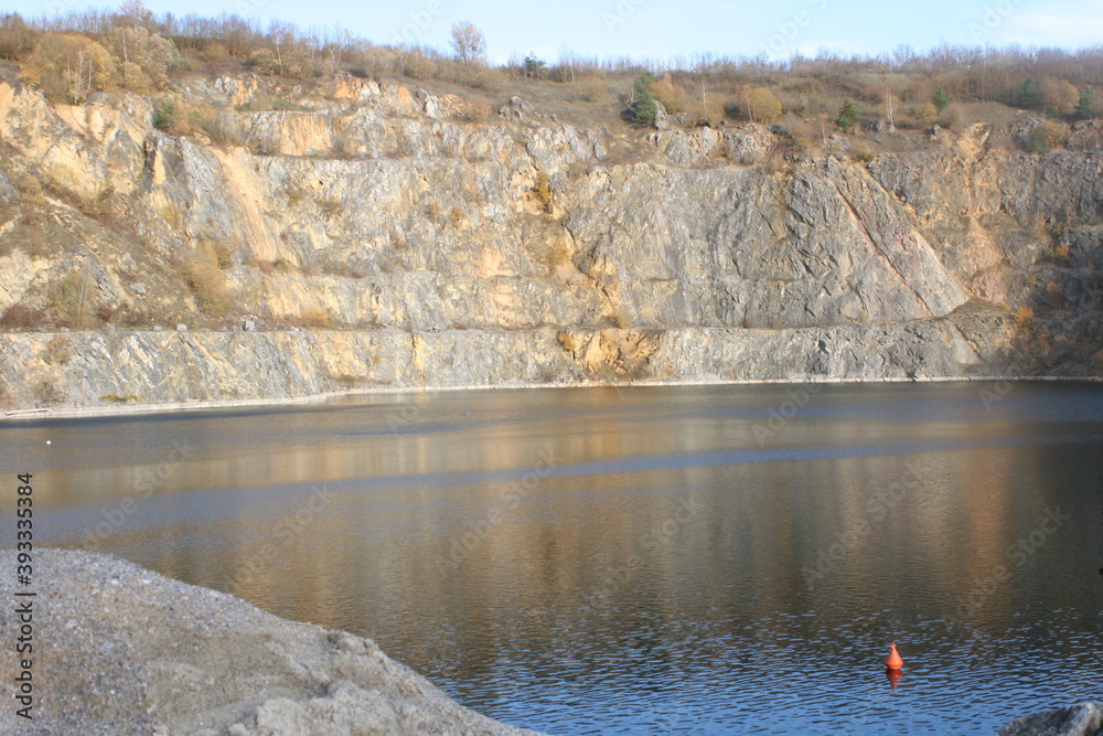 Steinbruch. Steinbruchsee. Stock Photo | Adobe Stock