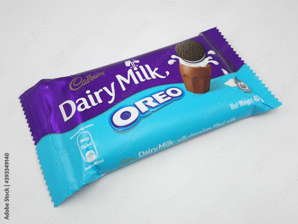 Cadbury dairy milk chocolate bar and oreo in Manila, Philippines Stock ...