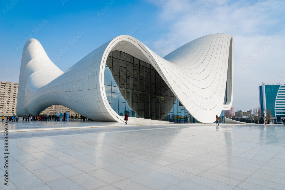 Baku, Azerbaijan - December 2019: Heydar Aliyev Center architecture ...