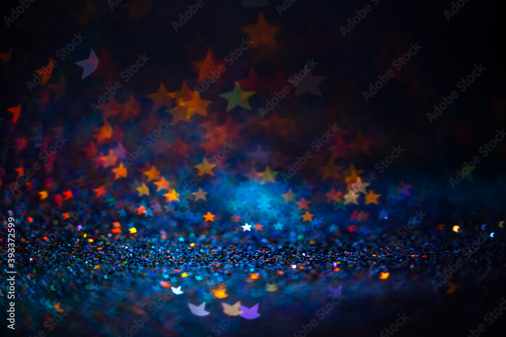 Festive twinkle lights background, abstract sparkle backdrop with stars ...