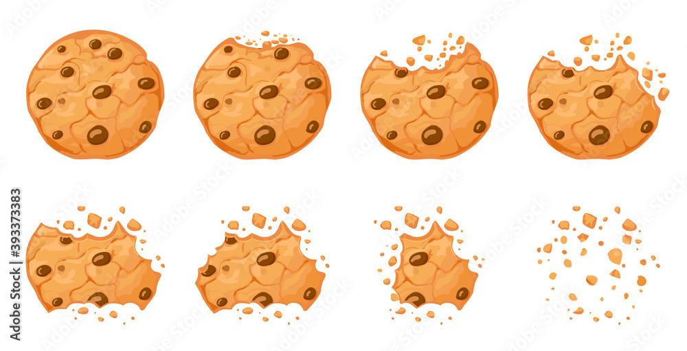 Bitten Cookie Cartoon