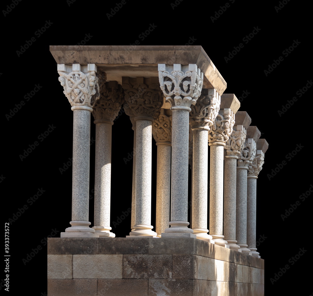 Foto de Elements of architectural decorations of buildings, columns and ...