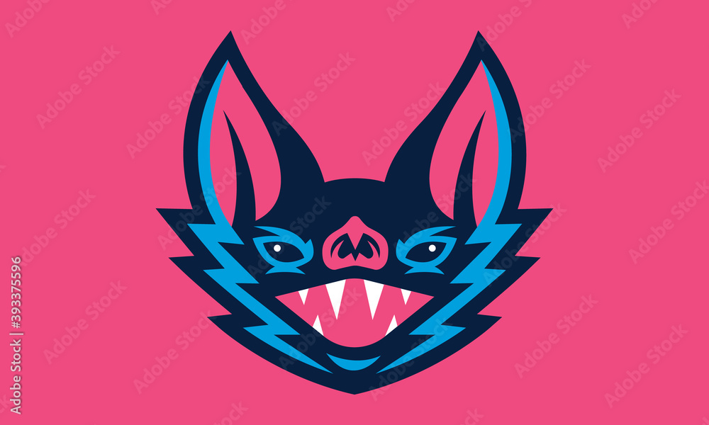 Bat sports vector mascot logo design Stock Vector | Adobe Stock
