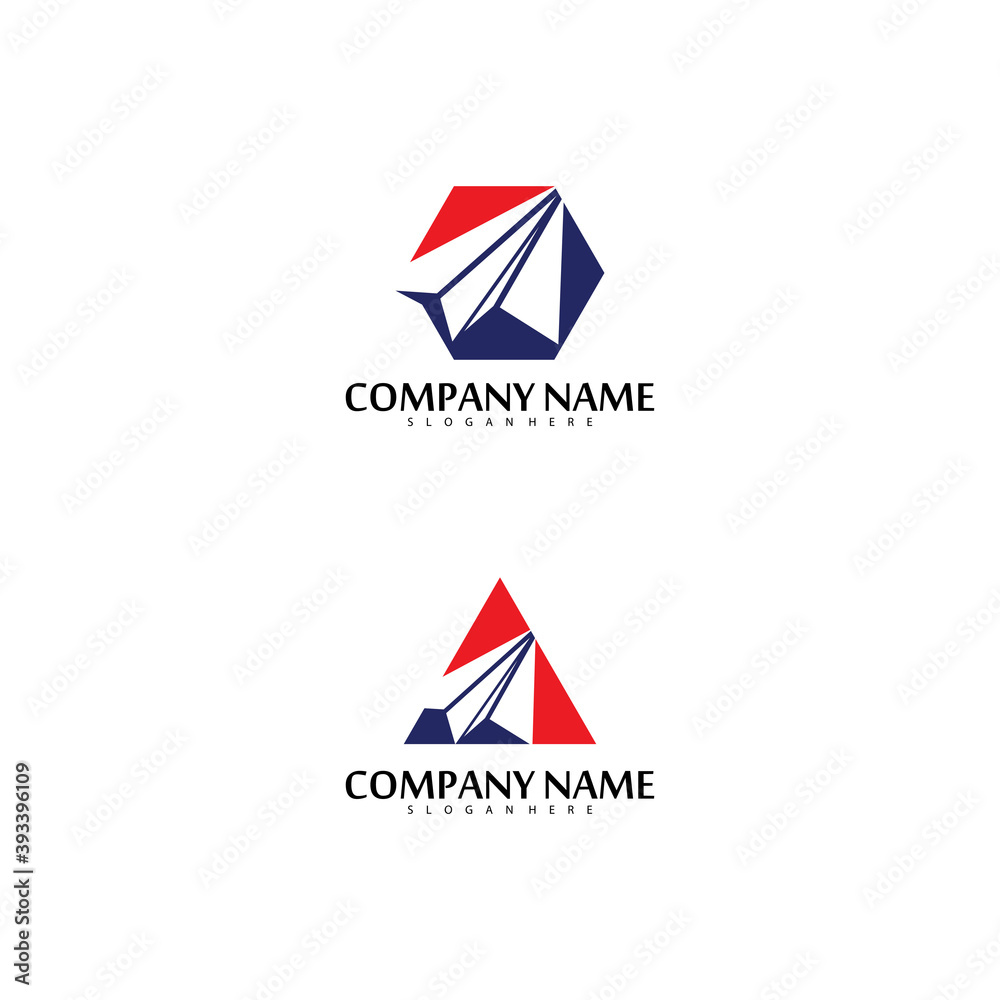 Paper plane logo vector illustration Stock Vector | Adobe Stock