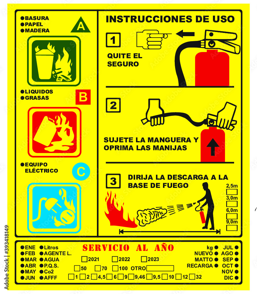 Uso de extintor Stock Vector | Adobe Stock