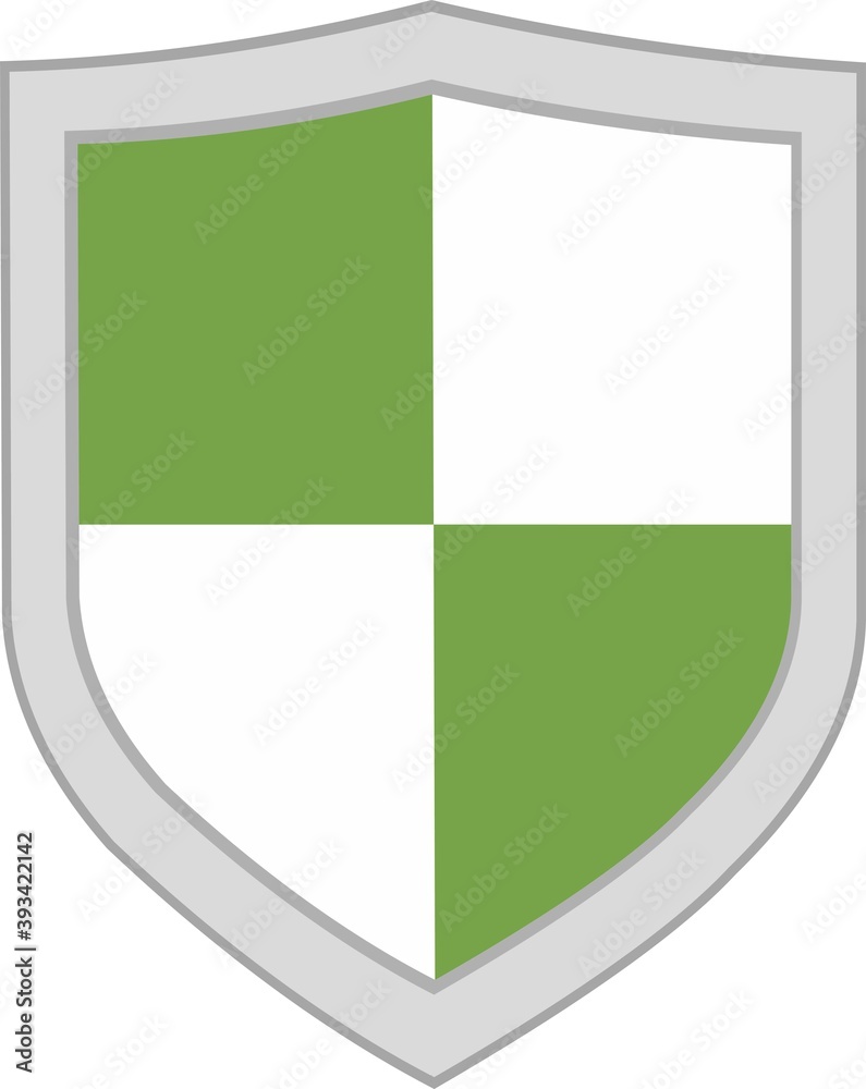 Vector illustration of emoticon of a shield Stock Vector | Adobe Stock