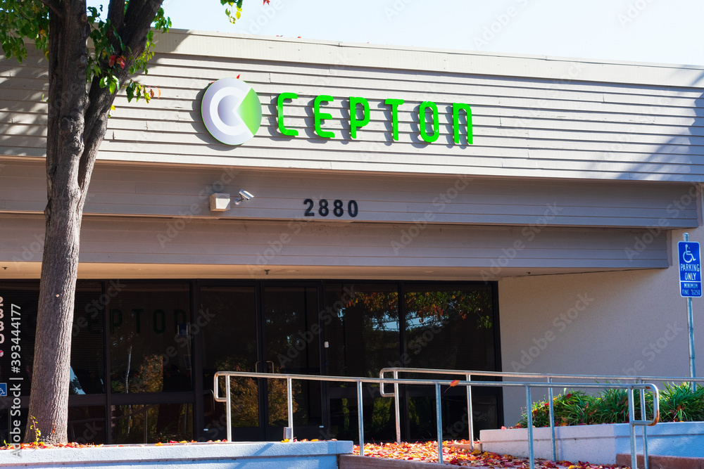 Foto de Cepton logo at company HQ. Cepton Technologies is a 3D sensing ...