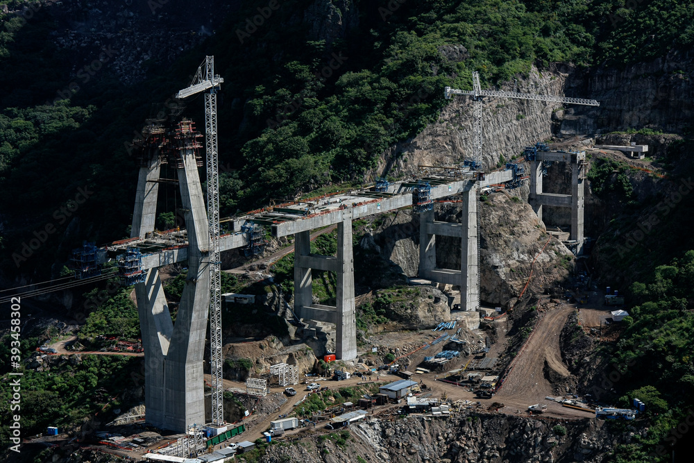 August 28, 2010, Durango, Mexico. Aerial view, from helicopter, of the ...