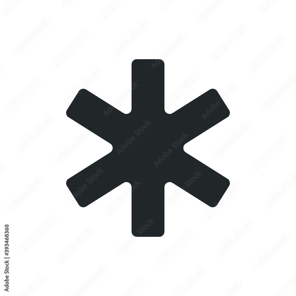 asterisk, mark icon vector illustration Stock Vector | Adobe Stock