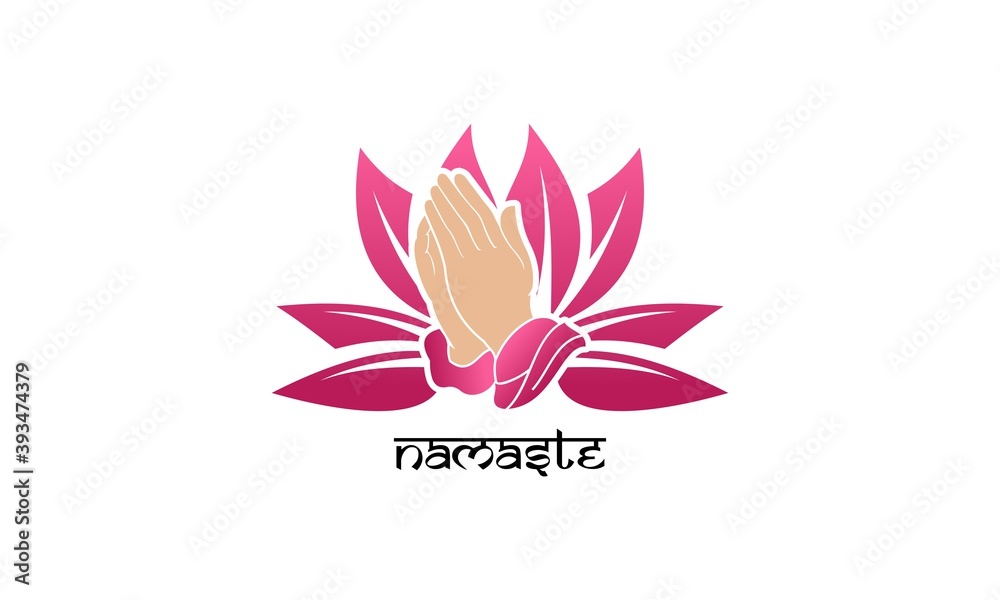 Namaste yoga logo template. Best logo design Stock Vector | Adobe Stock