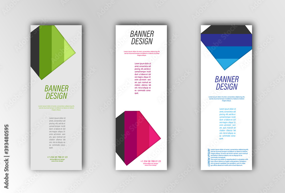 Abstract vector banner template. Illustration for the design of banners ...