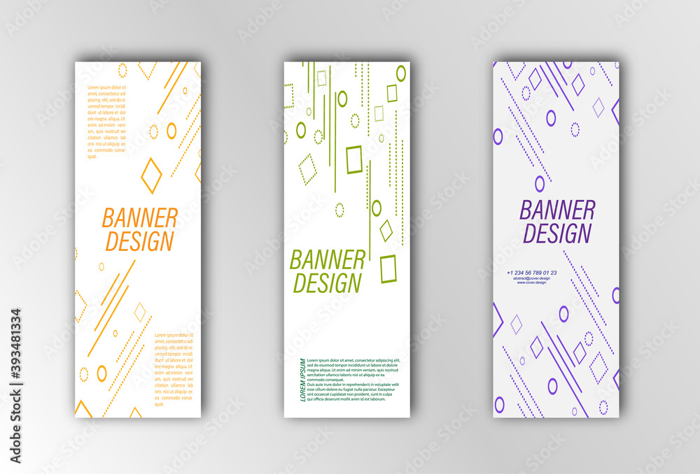 Abstract vector banner template. Illustration for the design of banners ...