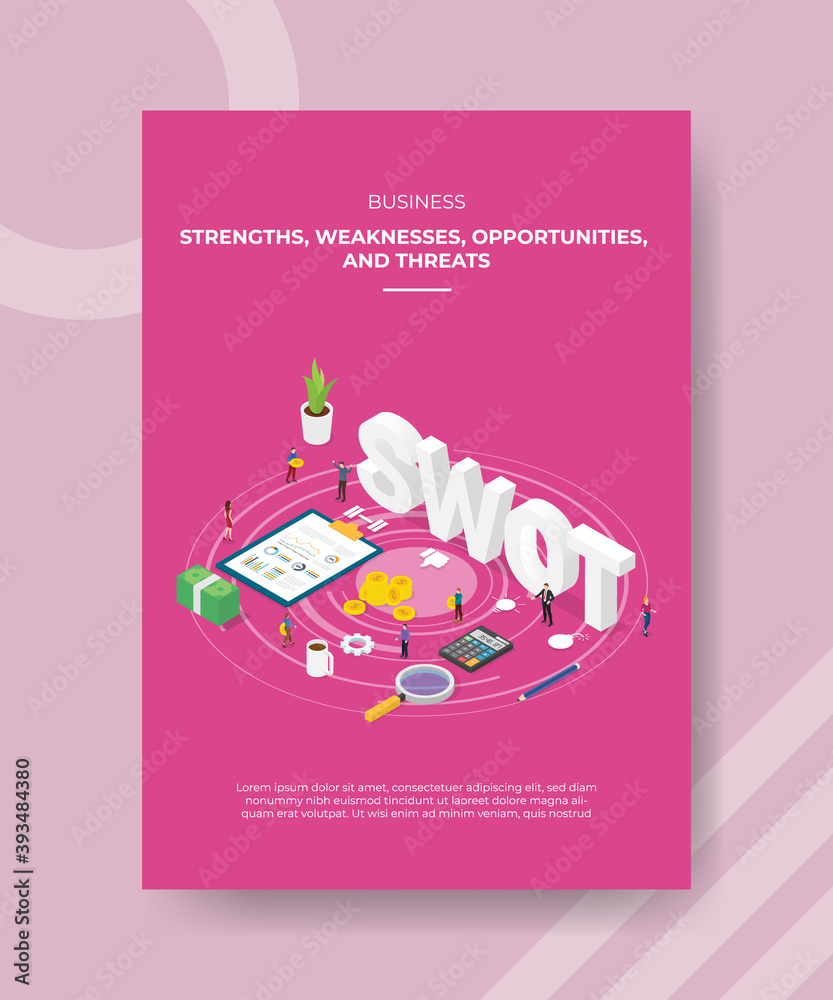 business strengths weaknesses opportunities and threats people standing ...