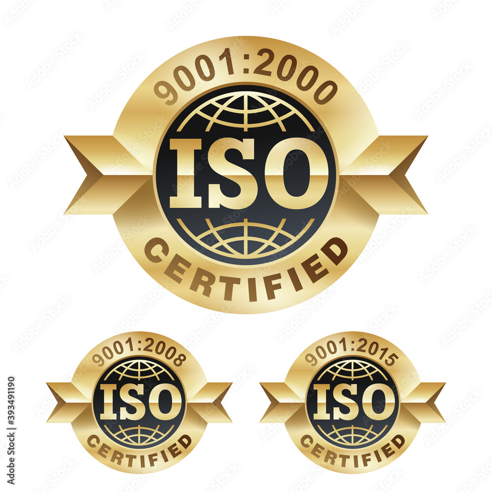 ISO 9001 year 2000, 2008 and 2015 gold stamp - certification and ...