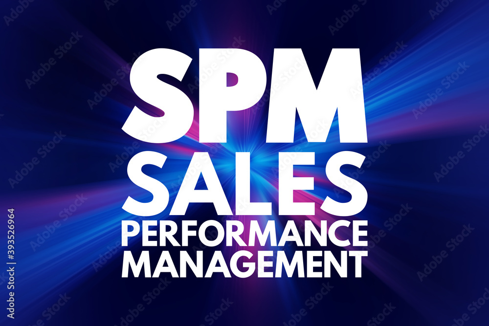SPM - Sales Performance Management acronym, business concept background ...