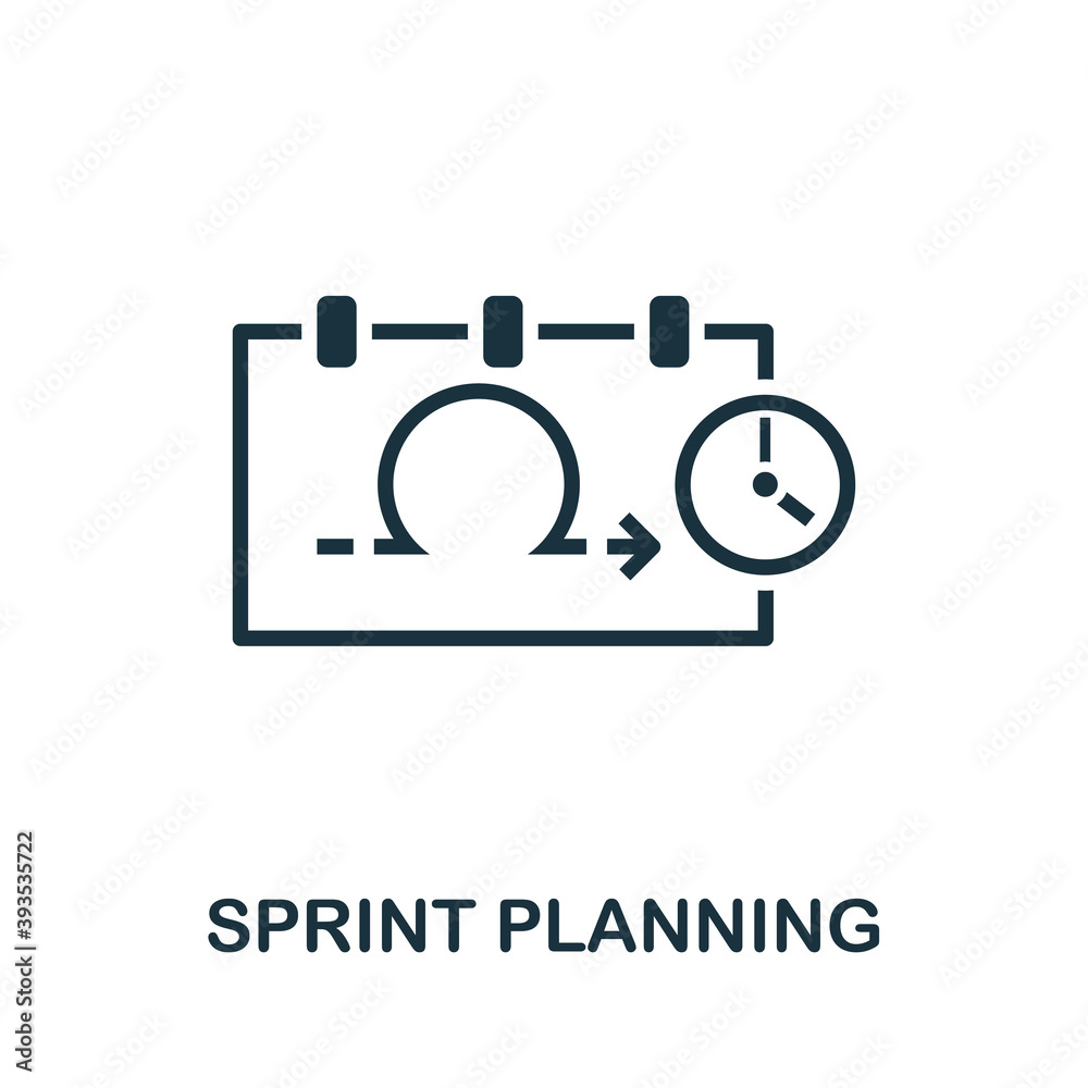 Sprint Planning icon. Simple element from agile method collection ... Sprint Planning icon. Simple element from agile method collection ...