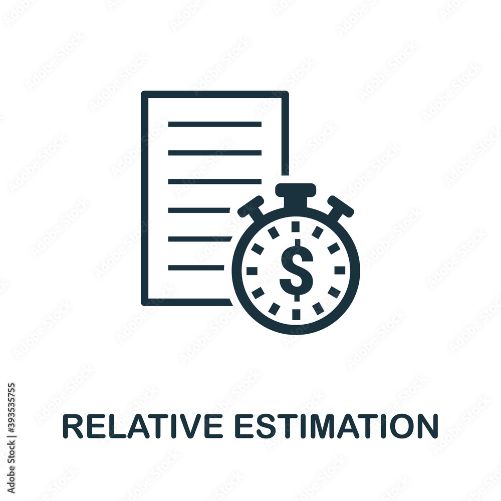 Relative Estimation icon. Simple element from agile method collection ... Relative Estimation icon. Simple element from agile method collection ...