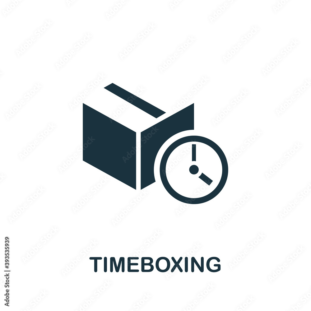 Timeboxing icon. Simple element from agile method collection. Filled ... Timeboxing icon. Simple element from agile method collection. Filled ...