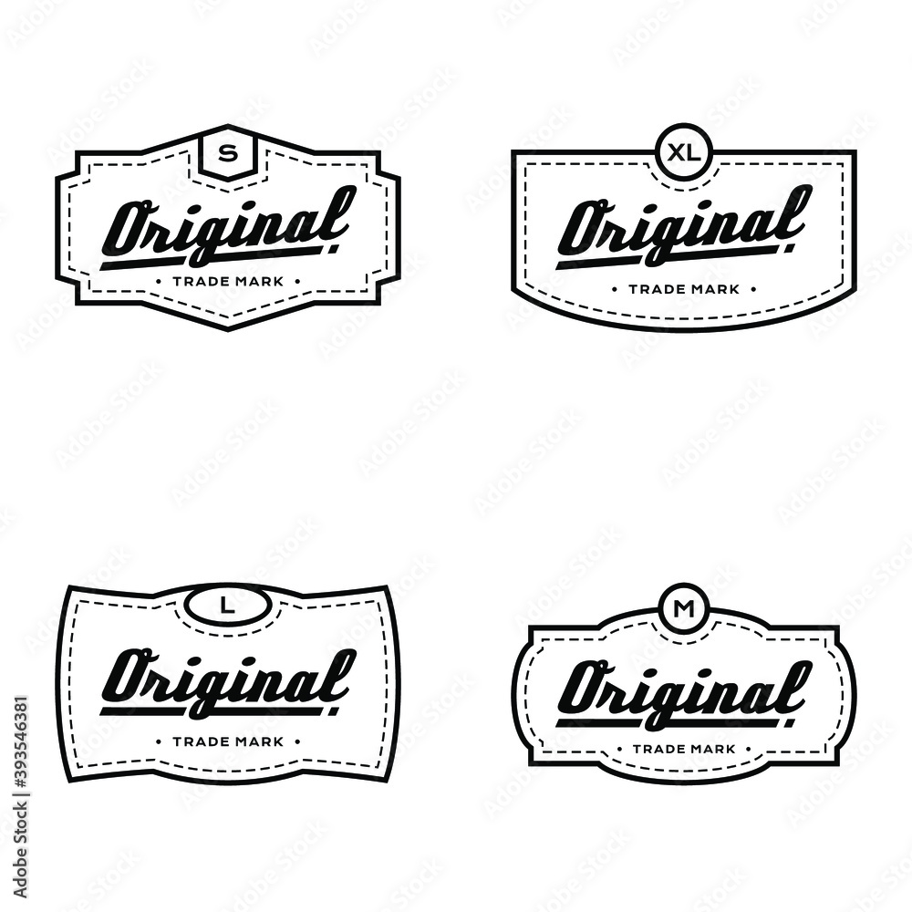 Vintage Guaranteed & Original Badges Label. Sticker and Stamp Template ...