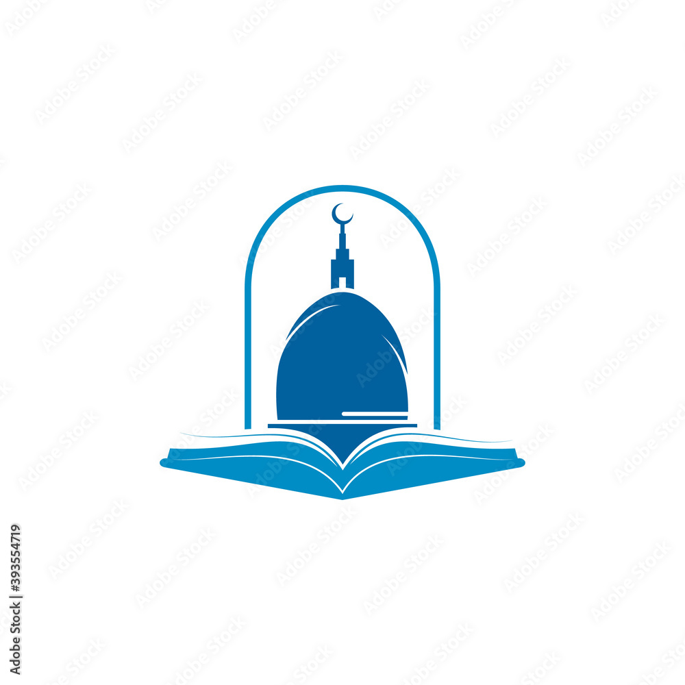 Islamic school vector logo design. Muslim learning logo template. Stock ...