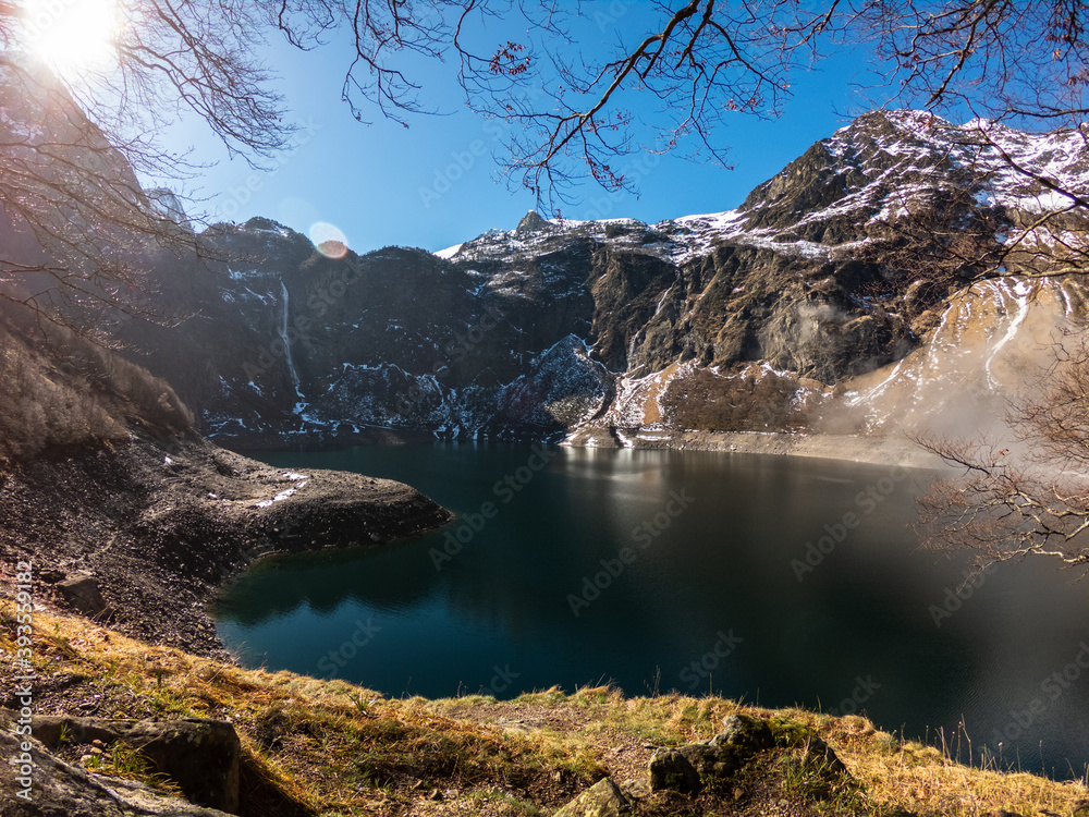 Zdjęcie Stock: The waterfall Cascade d’Oô or Cascade du Lac d’Espingo ...