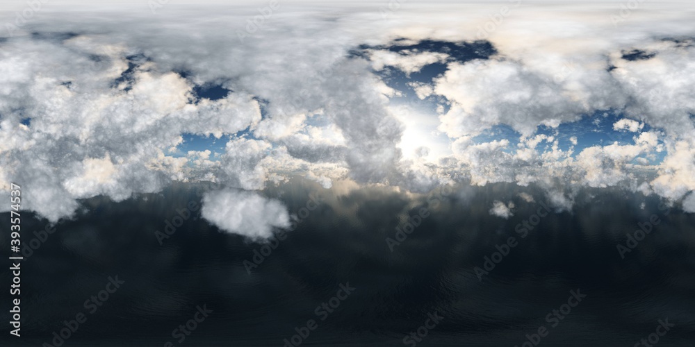 Panorama of clouds, HDRI, environment map , Round panorama, spherical ...