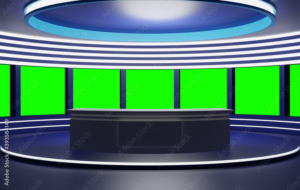 Virtual set 3D Stock Illustration | Adobe Stock