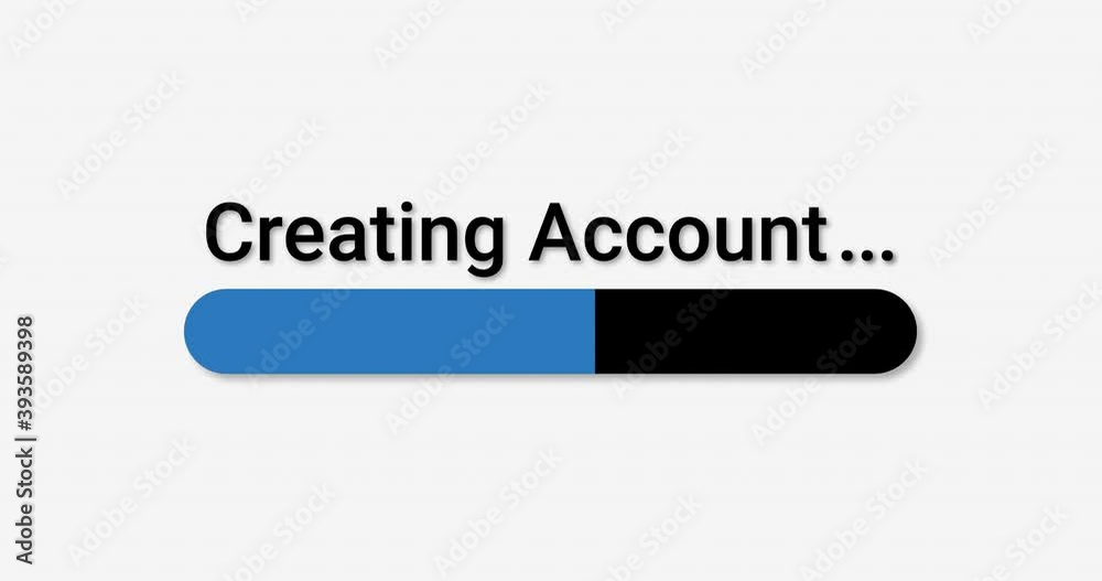Vídeo do Stock: Creating Account progress computer screen animation ...