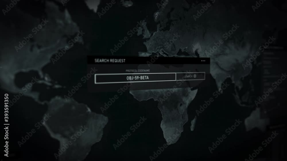 Vidéo Stock Interface loading after an authentication protocol, protocol codename entered, scan ...