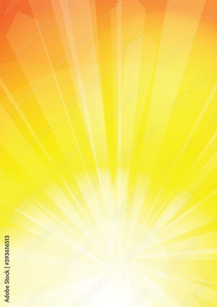 Vector : Abstract orange and yellow sunshine with len flare background ...